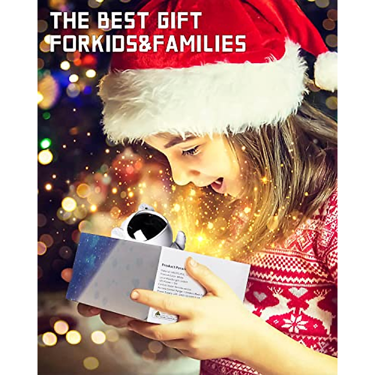 JCC Astronaut Galaxy Projector, Astronaut Space Star Light Projector for Kids, 360° Adjustable Starry Night Light Projector for Bedroom with Timer and Remote, Christmas Birthday Best Gift for Children