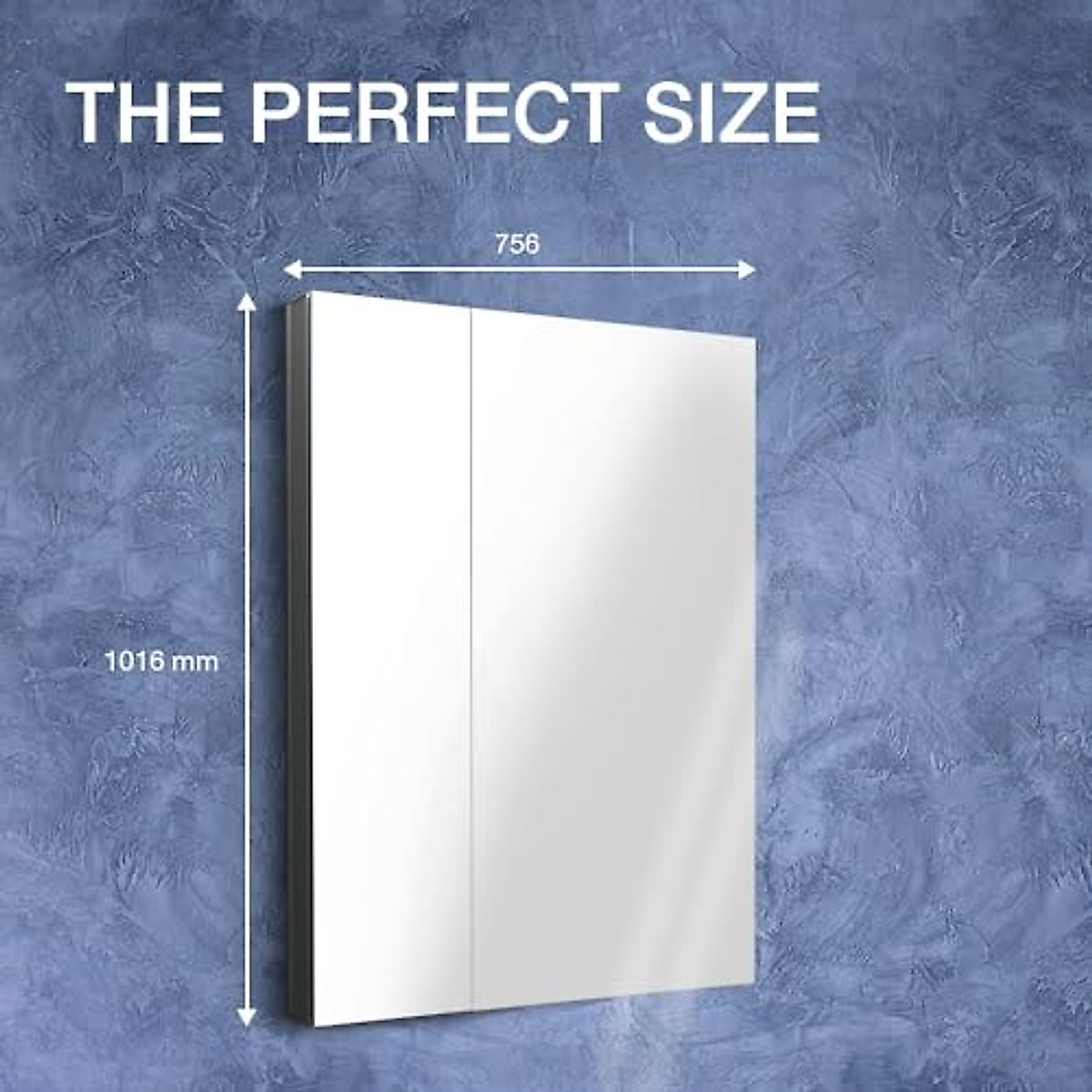 Kohler Maxstow Frameless Surface Mount Bathroom Medicine Cabinet, 30" W X 40" H, Dark Anodized Aluminum