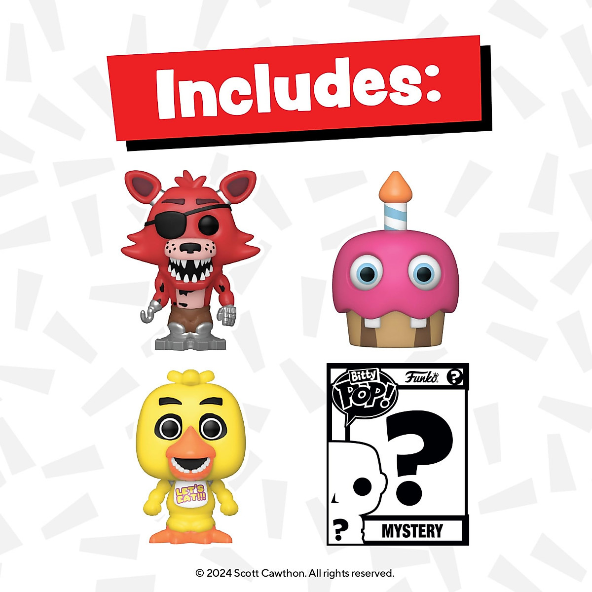 Funko Bitty POP! Five Nights at Freddy's (FNAF)- Foxy and A Surprise Mystery Mini Figure - 0.9 Inch (2.2 Cm) Collectable - Gift Idea - Cake Topper