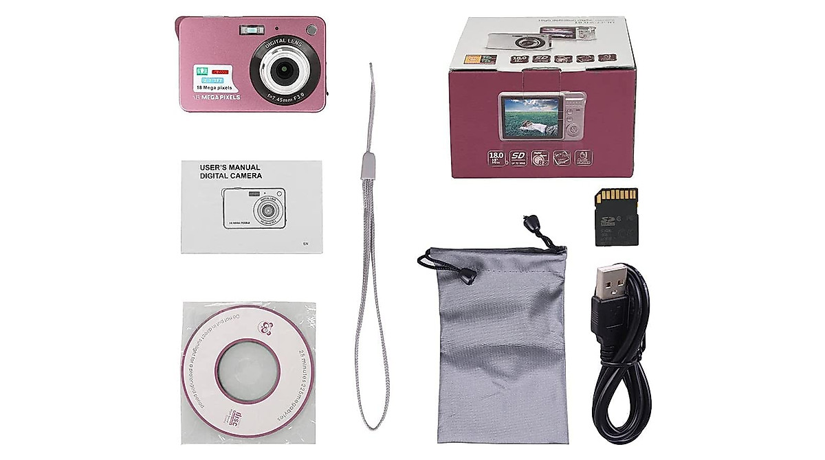 Compact 24MP Digital Camera with 8X Zoom for Travel & Beginners