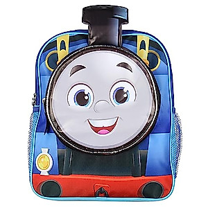 AI ACCESSORY INNOVATIONS Thomas The Train and Friends 14" Kids School Travel Backpack Bag For Toys w/ 3D Character Front Pocket