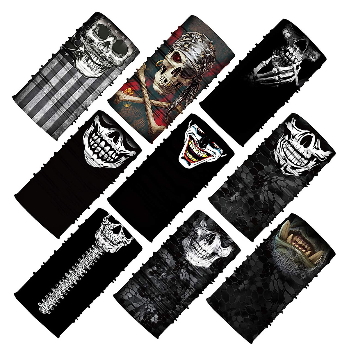 ACBungji Seamless Face Scarf Head Wraps headwear Bandana Headband Balaclava Neck Gaiter Multifunction