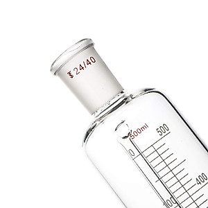 Autoark 500ml Pressure Equalizing Addition Funnel,Borosilicate Glass Dropping Funnel 24/40 Joint with PTFE Stopcock for Laboratory,AIS-005