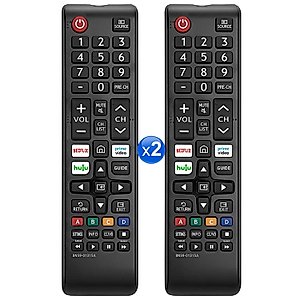 2 Pack New Universal Remote for Samsung TV, Remote Control for Samsung Smart TV, LED, LCD, HDTV, 3D TV,Remote Control for All Samsung TV