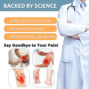 fenglaoda 4 Pairs Compression Socks for Women & Men Knee High Nurse Pregnant Cute Fun Medical Running Travel Athletic