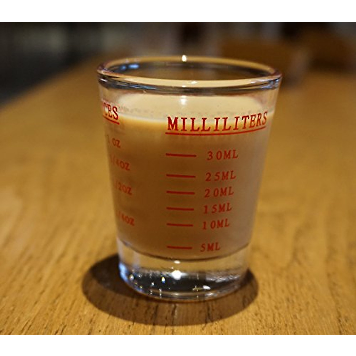 Shot Glasses Measuring cup Espresso Shot Glass Liquid Heavy Glass Wine Glass 2 Pack 26-Incremental Measurement 1oz, 6 Tsp, 2 Tbs, 30ml (2 pack-red)
