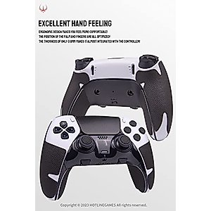 Hotline Games 2.0 Plus Controller Grip Compatible with PS5 Dualsense Edge Controller Controllers Grips Tape, Anti-Slip, Sweat-Absorbent, Easy to Apply (for Handle Grips+Buttons+Triggers)