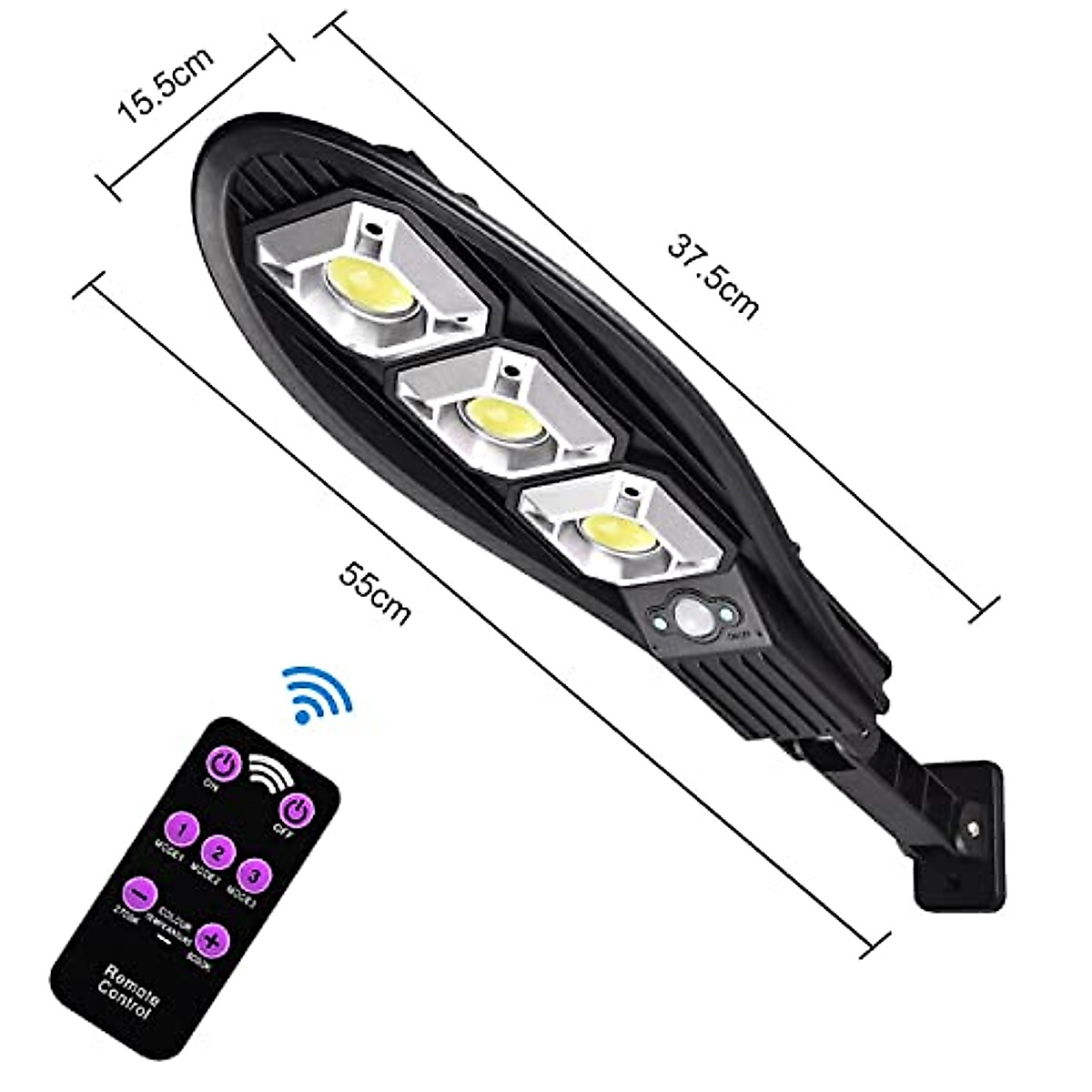 90COB Control Led Solar Outdoor Sensor Light with Remote Control Swhitch Waterproof for Garden Garage Home Yard Pool Night Street Wall Lamp