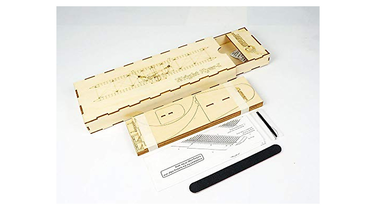 Wright Brothers Flyer Balsa Wood Airplane Model Kit DIY