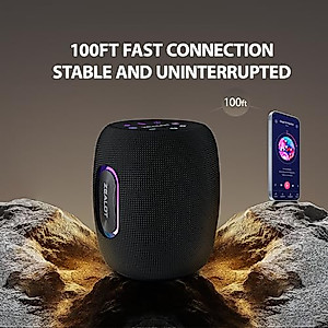 ZEALOT Bluetooth Speakers,360° Surround 75W Portable IP67 Wireless Bass Boost Speakers with Subwoofer,Bluetooth 5.2 Stereo Dual Pairing Speakers,Lights,50H Playtime for Home,Party,Gift