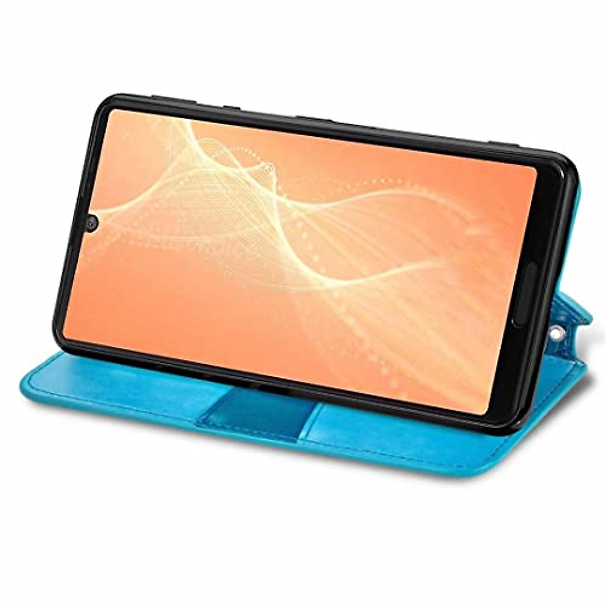 ZXL Magnetic PU Wallet Case and Protector Credit Card Holder Flip Leather with Stand Function Cell Phone Cover for Infinix Smart 5 Blue