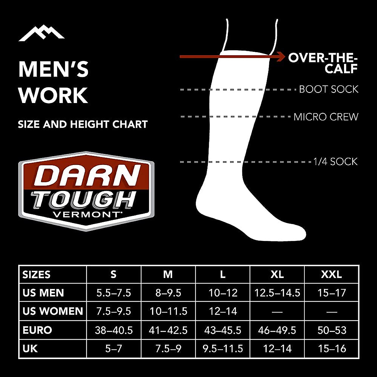 Darn Tough Westerner OTC Light Cushion Sock - Men's White Medium