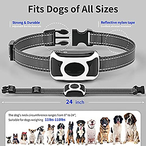 Brapezie No Shock Dog Training Collar, 2000ft Range Vibrating Dog Collar, IPX7 Waterproof Dog Vibration Collar, No Prongs and No Shock, only Sound and Vibration Collar for Training Dogs