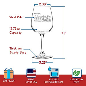 DU VINO I’m Your Favorite Child Funny Wine Glass (12.75 oz) | Cute Wine Glass to Mother From Daughter | Mother From Son | Great Mom Gift for Birthday, Mother’s Day Gift for Mom From Daughter
