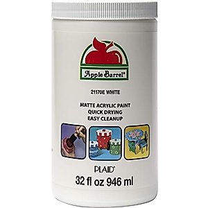Apple Barrel White Paint 32 Fl Oz (Pack of 1)