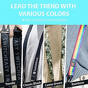 SWITCHEASY Rugged iPhone 13 Case with Strap - Odyssey, US Military-Grade Drop Protection, Aluminum Alloy 6.1" Crossbody Case with Lanyard, Adjustable Fashion Neck Strap (Classic Black, 2 Lens)