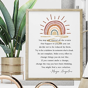Maya Angelou ‘Be a Rainbow’ Wall Art for Office Decor