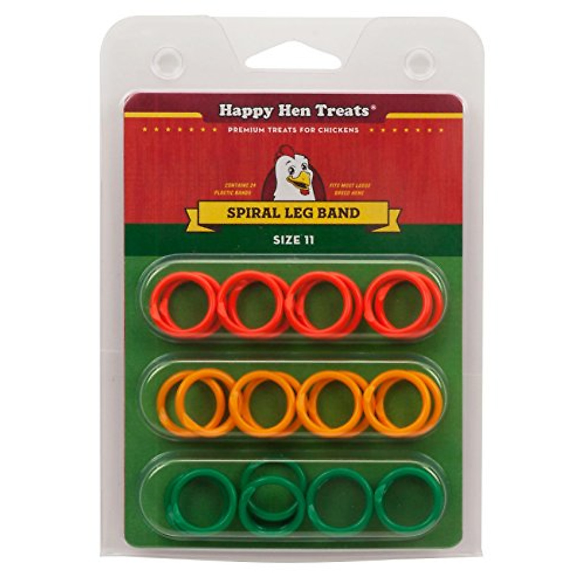 Happy Hen Treats Spiral Leg Bands for Pets, Size 11