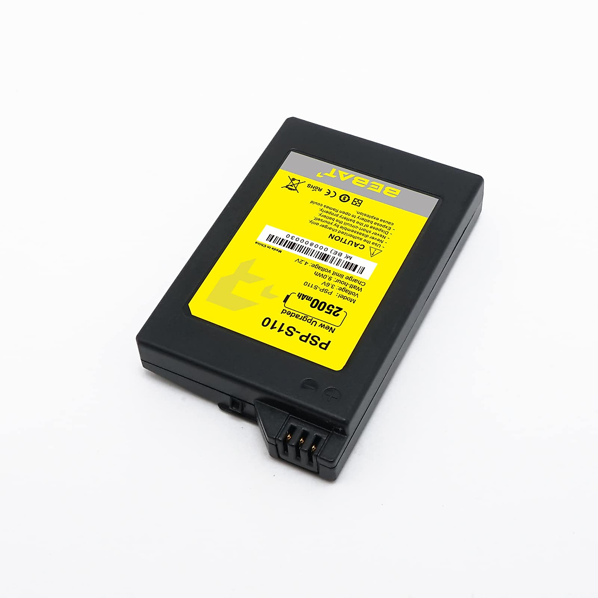 BEBAT PSP-S110 Battery,2500mAh Hign Capacity for Sony PSP 2000/3000 PSP-S110 Console,Rechargeable Battery Lithium Ion Battery Pack Replacement