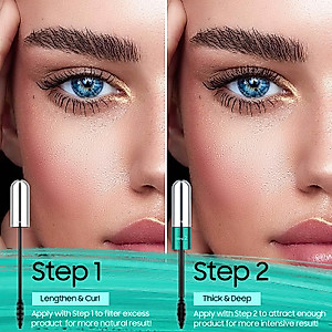 Tubing Mascara Smudge-Proof & Waterproof - Long-Lasting Mascara for Length and Volume, Curling Eyelashes, No Flaking and No Clumping, Cruelty Free and Vegan, Black (Pack of 1)