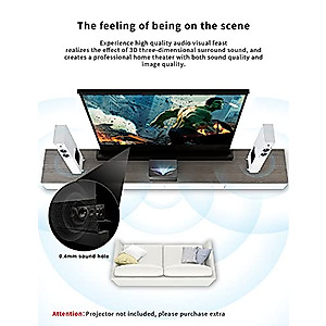 VIVIDSTORM-Projector Screens S PRO P 120inch Perforate Sound Transparent Electric Tension Floor Screen, Portable ALR Movie Theater Compatible Ultra Short Focus Laser Projector,VSDSTUST120HP-WB