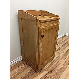Trash Canister/Hamper in Oak (Light)
