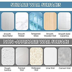 3 Pcs Shower Caddy Adhesive for Replacement No Drilling Shower Wall Caddy Hooks Corner Shower Caddy Adhesive Replacement Strong Sticker Hooks for Soap Holder,Bathroom Storage Shelves and Kitchen Racks