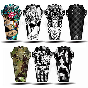 HUIOP Bike 1pc Bike Mountain Road Bike Mud Guard Front and Rear Compatible Cycling Mudguard with Fixing Straps Bike Accessories