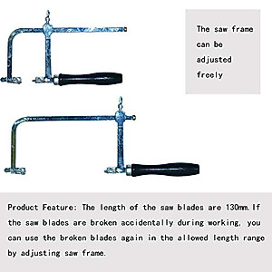 HEYMOUS Jewelers Saw Frame Set with Blades 12 Pieces Small Jewelry Saw Frame Kit Adjustable Cutting Tools