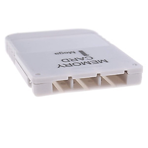 Vipxyc PS1 Memory Card, 1MB Memory Card for Sony PS1 Compatible with Any Playstation One Games White