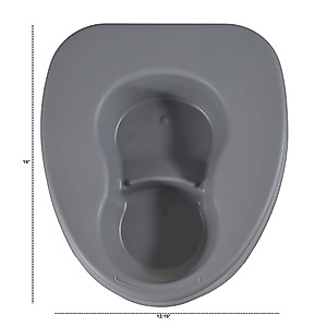 Heavy Duty Large Bariatric Bedpan – Wide Smooth Portable Contoured Stackable Bed Pan – - for Bed-Bound/Bedridden Patient. for Women and Men -15 Inches Long by 13 Inches Wide - Weight Capacity 450 lb