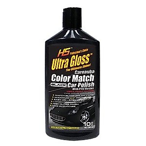 HS UltraGloss Carnauba Black Color Match Car Polish with PTFE results. The Professional Choice. 10 oz.