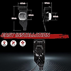 BUNKER INDUST LED Fog Lights for 2005 2006 2007 Ford F250 F350 F450 F550 SUPER DUTY, OEM Bumper Driving Fog Lamp Kit