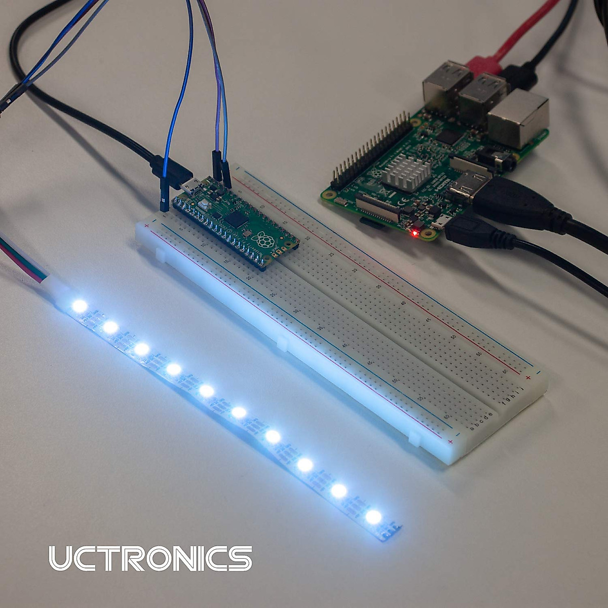 UCTRONICS for Raspberry Pi Pico Starter Kit, Pico with Pre-soldered Header, for Official Starter Book (Get Started with MicroPython on Raspberry Pi Pico)