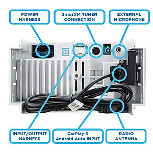 Jensen J1CA7W 7-inch Certified Apple CarPlay Android Auto Wired or Wireless | Double DIN Touchscreen Car Stereo Radio | Bluetooth | Backup Camera Input | USB Playback & Charge | Sirius XM Ready
