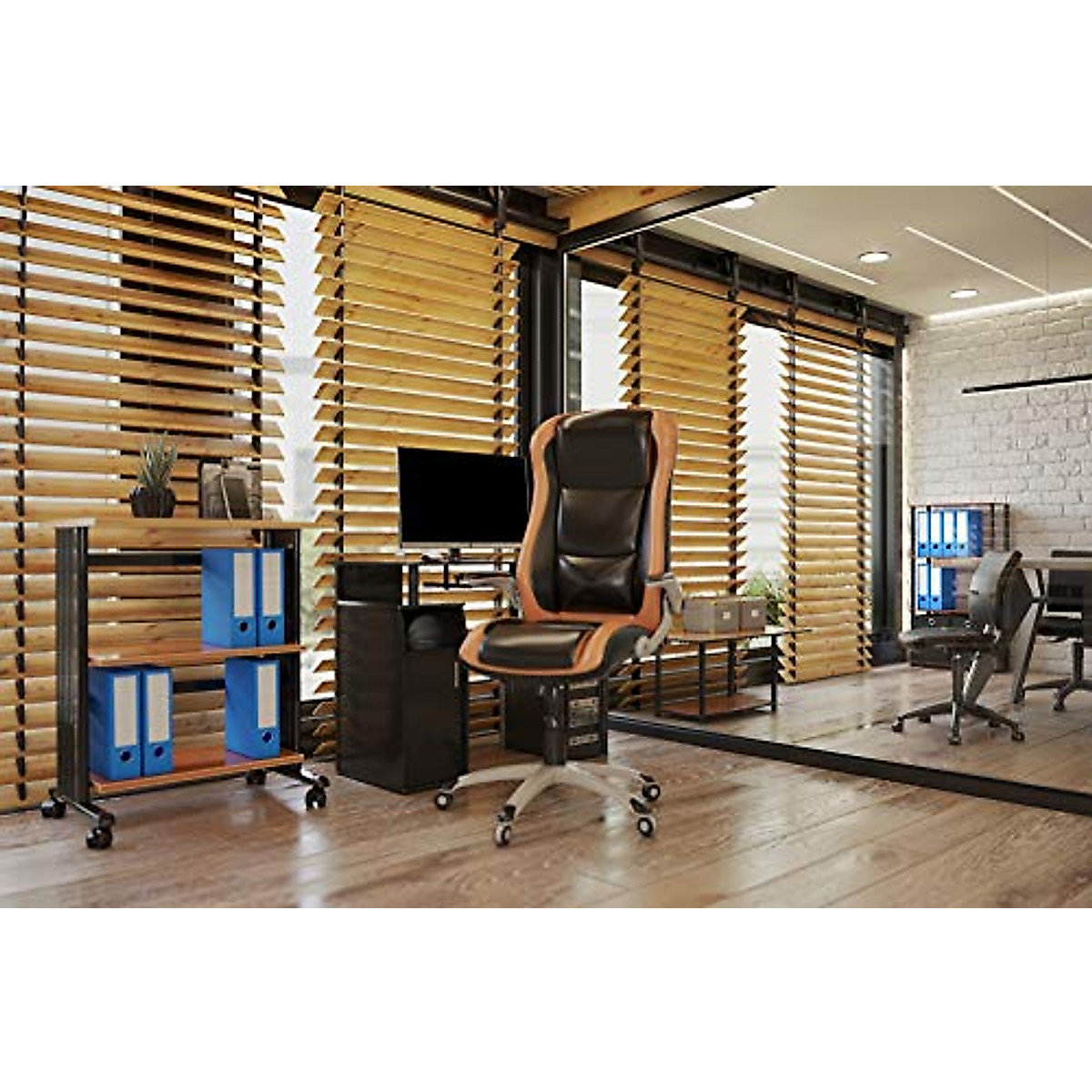 Furinno NW889DC/BK Go Green 4-Tier Multipurpose Storage Rack w/Bins, Dark Cherry/Black