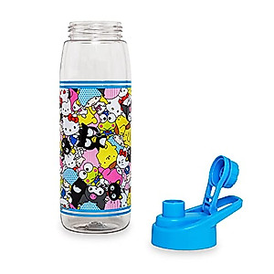 Sanrio Hello Kitty and Friends Plastic Water Bottle With Screw-Top Lid | BPA-Free Plastic Sports Jug | Holds 28 Ounces