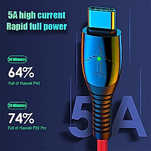 BGNTBUK Ps3 Controller Cable Pack 1M Fast Cable Super Breathing Type-C 5A Light Data Cable Charging Cable&Charger 4evercable