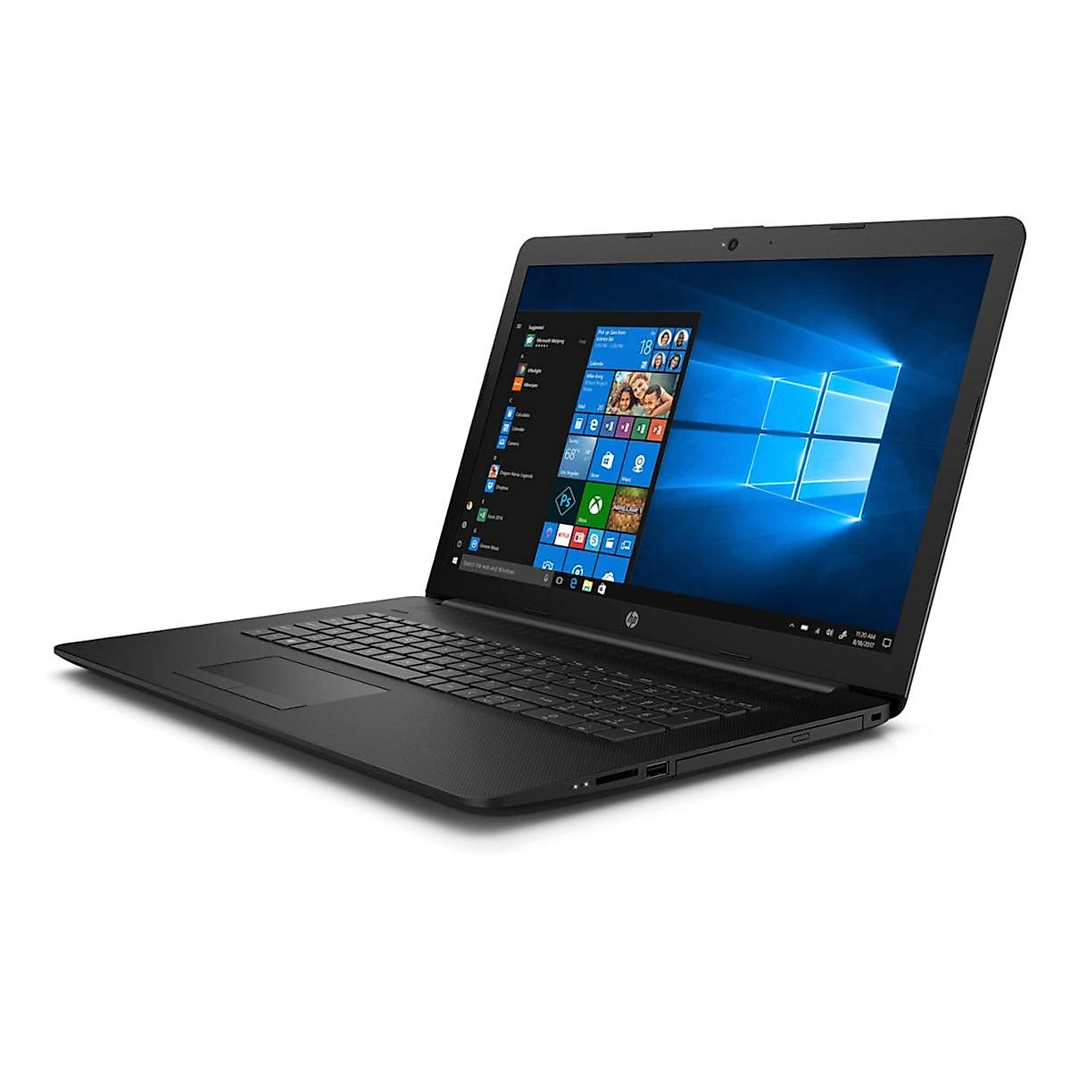 HP 2019 17.3" HD+ Flagship Home & Business Laptop, Intel Quad Core i5-8265U Processor Upto 3.9GHz, 16GB RAM, 512GB SSD, DVD-RW, WiFi, HDMI, GbE LAN, Bluetooth, Windows 10, Black