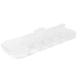 ASKIKYER 12 Grids Jewelry Dividers Box Organizer 13x5x1.5cm, Compartment: 2.5x2cm,Clear Plastic Bead Case Storage Container for Jewelry Beads, Nail Art, Craft Findings, 8 Pack