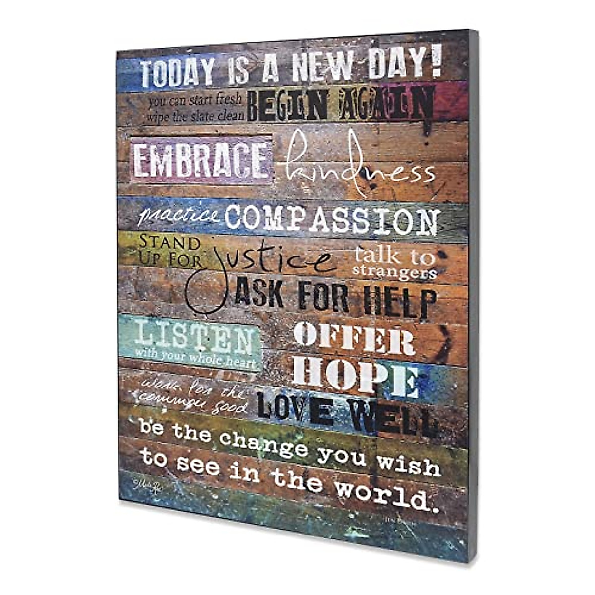 Creative Products Today is a New Day Wood Wall Art Print by Marla Rae 16 x 12