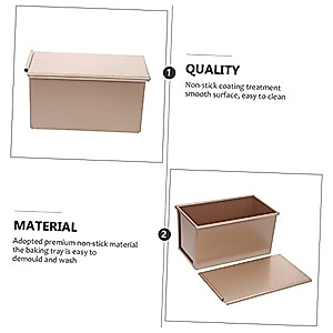 UPKOCH 1pc Toast Box French Toast Silicone Mini Loaf Pan Banana Bread Pan Loaf with Cover Kitchen Baking Tool Oven Toaster Pan Toast Baking Pan Bakeware Supply Bakery Supply Bakeware Tray