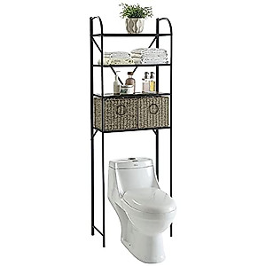 4D Concepts Windsor Space Saver with Baskets, Slate and Weave