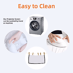 Portable Projector Screen 60inch,Movie Projection Screen,Indoor Projector Screen and Stand, 16:9 Projector Screen 4K HD Wrinkle-Free Lightweight