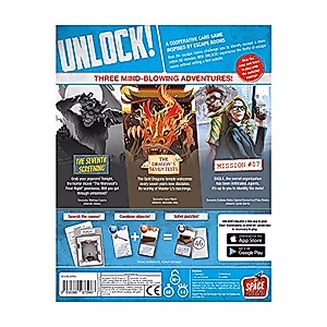 UNLOCK! Epic Adventures Card Game | Escape Room Games for Adults and Kids | Mystery Games for Family Game Night | Ages 10 and up | 2-6 Players | Average Playtime 1 Hour | Made by Space Cowboys