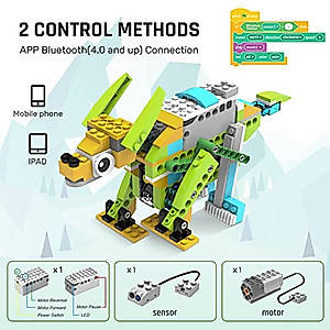 makerzoid Robot Master, 100 in 1 STEM Coding Robot for Kids 6+, 23 Video Courses in APP, Remote & APP Control Robot Toys, Robotics Kit, Programmable Educational Toy, Birthday Gift (Standard)