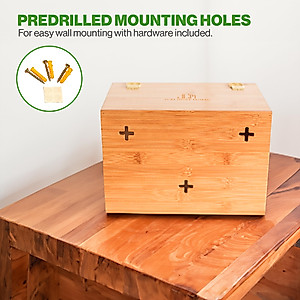 Trash Bag Dispenser – Extra Large Garbage Bag Roll Holder Storage Under Sink - Kitchen Bag Container Organizer - Includes Set of 4 Magnetic Clips