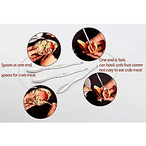 10 pcs Seafood Forks,Crab Forks,Lobster Forks, Fruits Forks 6.49 inches