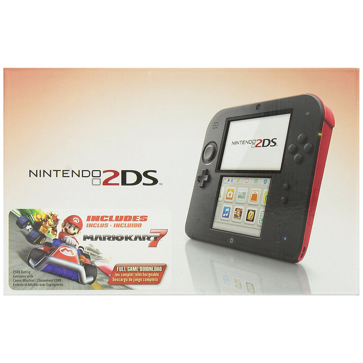 Nintendo 2DS Console with Mario Kart 7 - Crimson Red