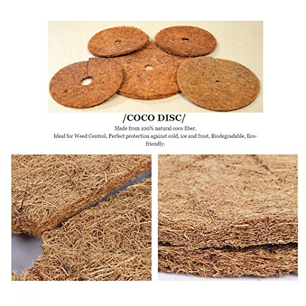 ZeeDix 3 Pcs Coconut Fibers Mulch Ring Tree Protector Mat,11.8 Inch 100% Natural Coco Coir Tree Protection,Tree Ring Mats Tree Disc Plant Cover for Indoor or Outdoor